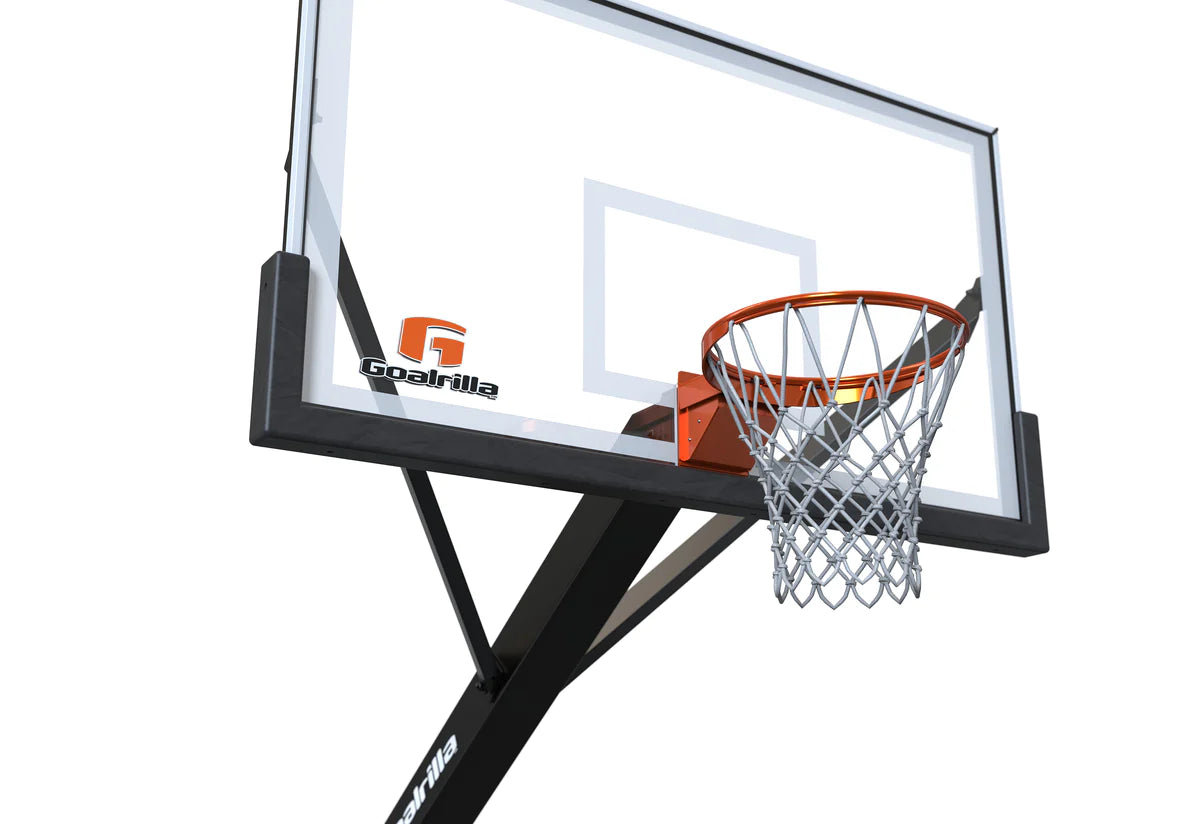 FIXED HEIGHT 72" In-Ground Basketball Goal with Glass Backboard – Steepleton