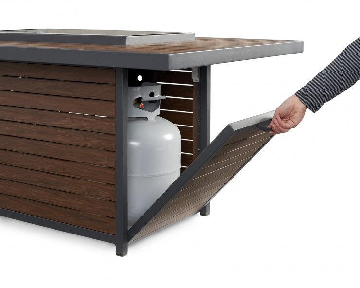 Kenwood Rectangular Chat Height Gas Fire Pit Table – Steepleton