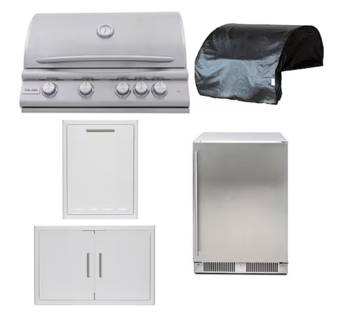 Blaze Premium LTE3+ 5-Piece 32-Inch Propane Outdoor Kitchen Package ...