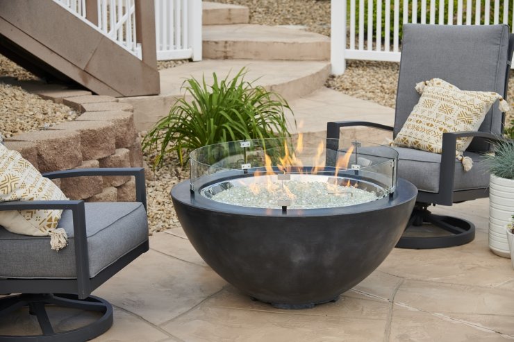 Midnight Mist Cove 30" Gas Fire Pit Bowl – Steepleton