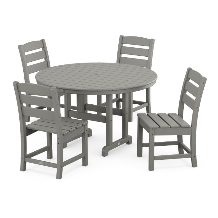Lakeside 5-Piece Round Farmhouse Side Chair Dining Set – Steepleton